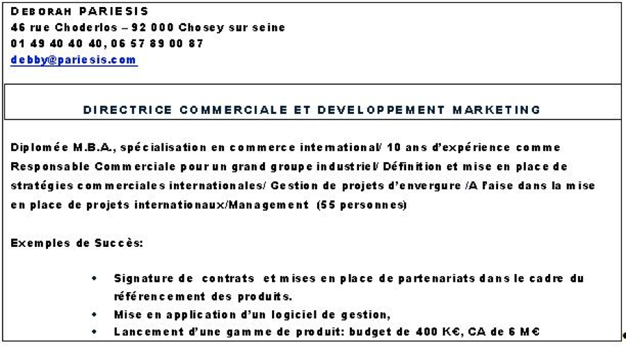 Exemple Cv Accroche